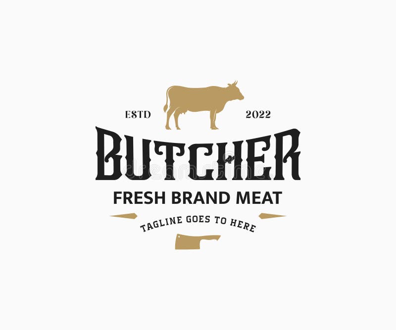 Butchery Shop Logo Design. Farm Logot Stock Vector - Illustration of ...
