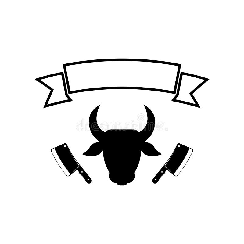 Butchery shop symbol stock illustration. Illustration of farm - 85149256