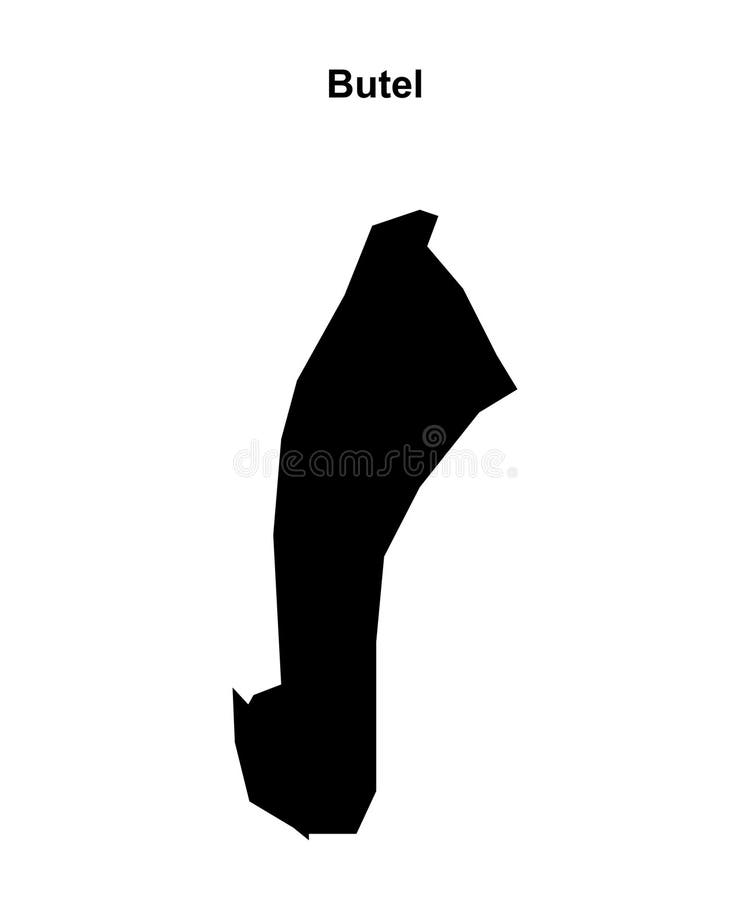 Butel outline map stock vector. Illustration of silhouette - 360607147