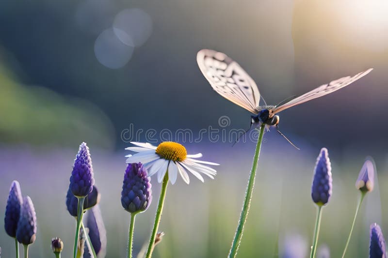 Buterfly in a Blury Background Stock Illustration - Illustration of ...
