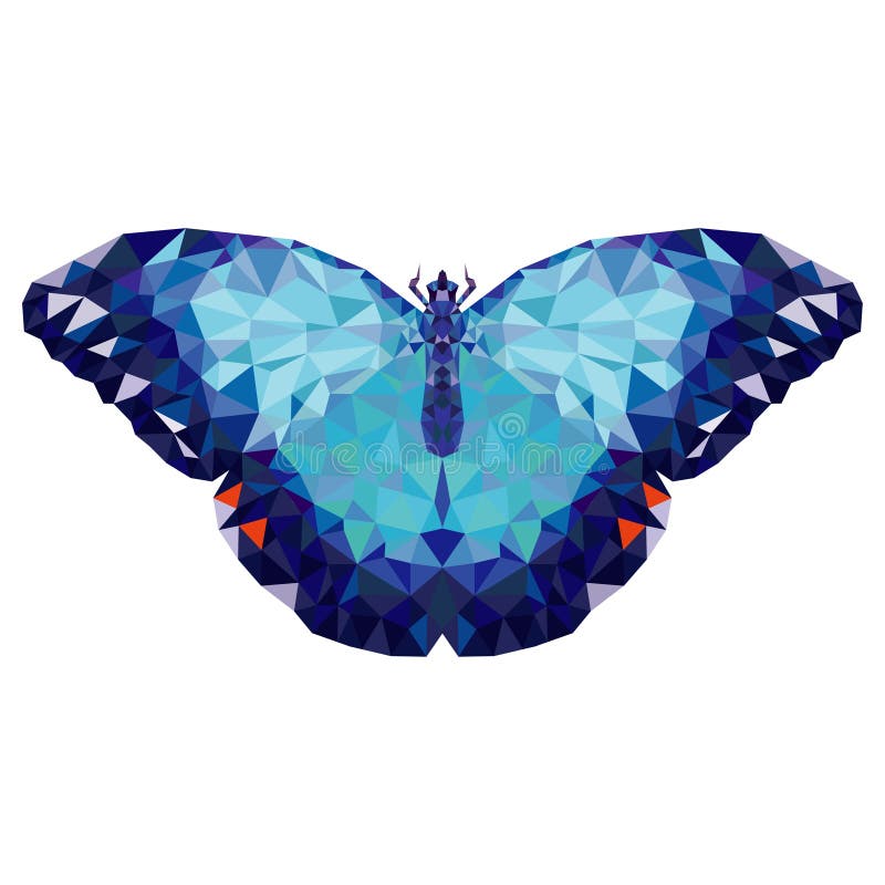 Minimalistic Butterfly in Low Poly Style Stock Illustration ...