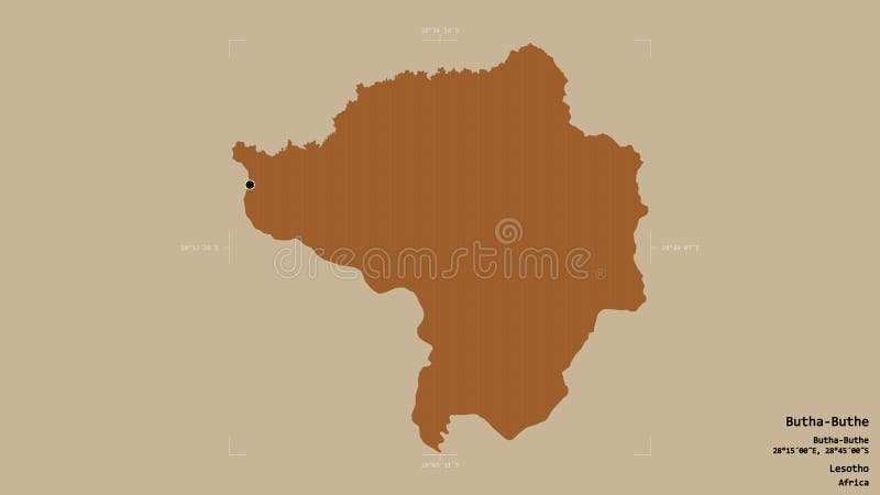 Butha-Buthe - Lesotho. Bounding Box. Pattern Stock Illustration ...