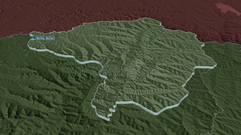 Butha-Buthe, Lesotho - Extruded with Capital. Administrative Stock ...