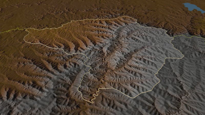 Butha-Buthe, Lesotho - Outlined. Relief Stock Illustration ...