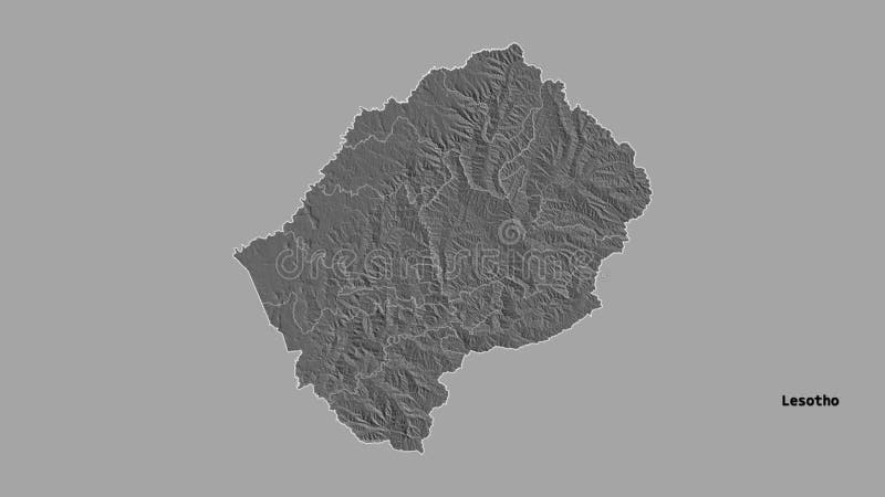 Butha-Buthe Location. Lesotho. Bilevel Map Stock Footage - Video of ...