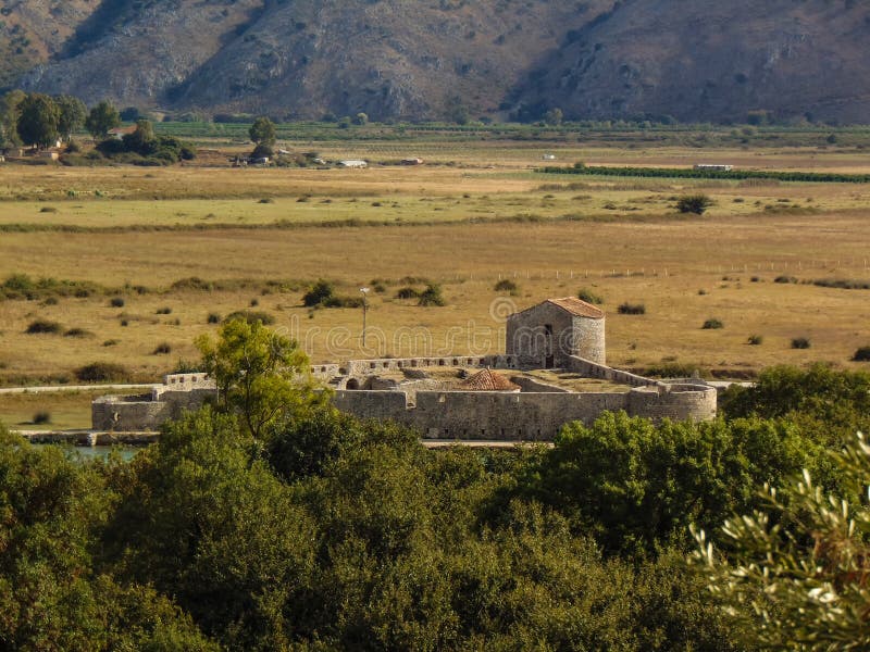Buthrotum Triangular Venetian Castle Stock Photo - Image of ancient ...