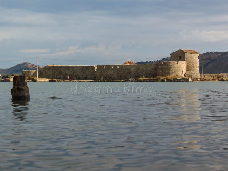 Buthrotum Triangular Venetian Castle Stock Photo - Image of butrint ...