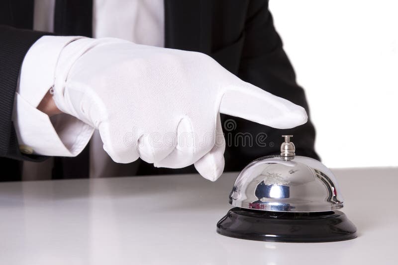 A Butler S Gloved Hand Holding A Silver Tray Stock Image - Image of ...