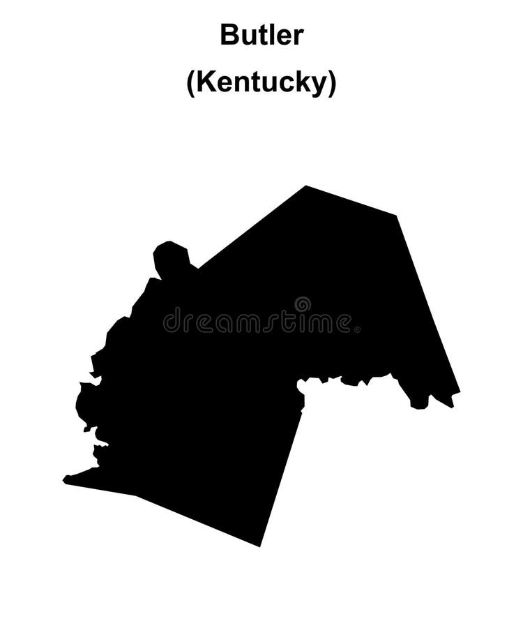 Butler outline map stock vector. Illustration of outline - 361596140