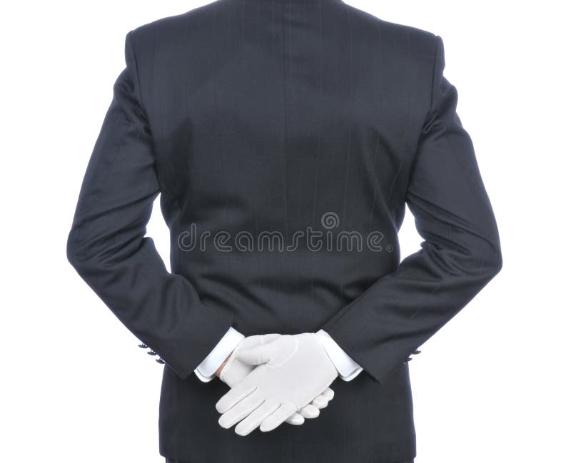 Butler with Hands Behind His Back Stock Photo - Image of formalwear ...