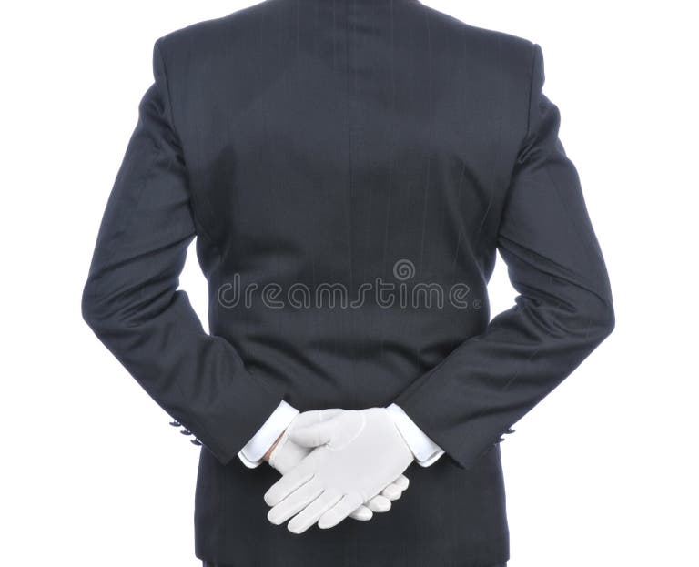 Butler with Hands Behind His Back Stock Photo - Image of formalwear ...