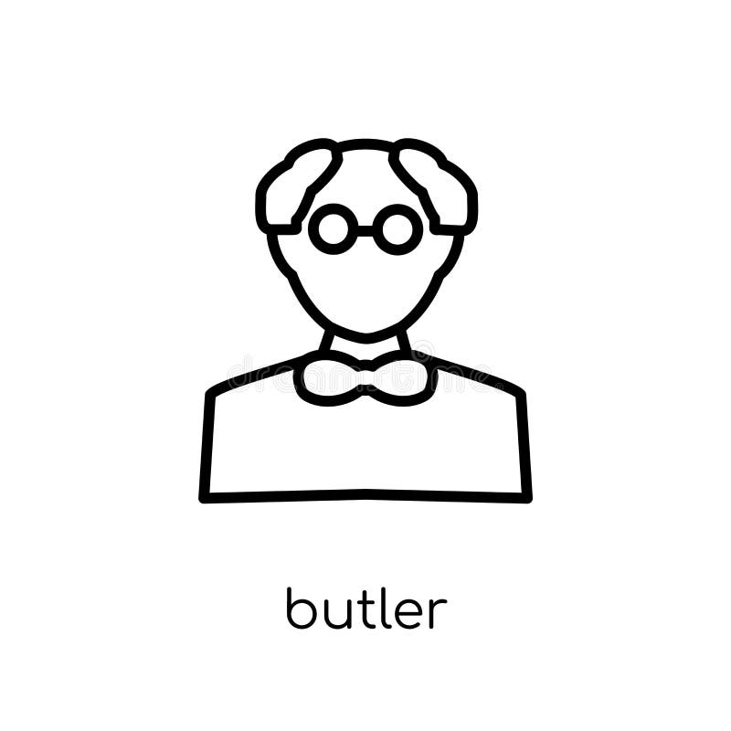 Butler Editable Stroke Icon Stock Illustrations – 98 Butler Editable ...