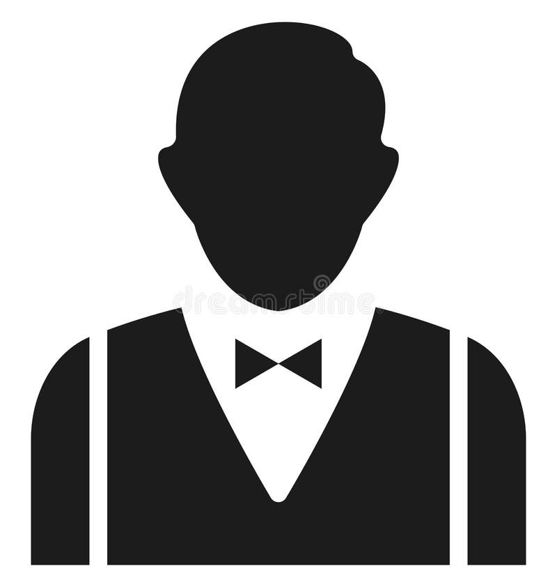 Butler Isolated Vector Icon Use for Travel and Tour Projects Stock ...