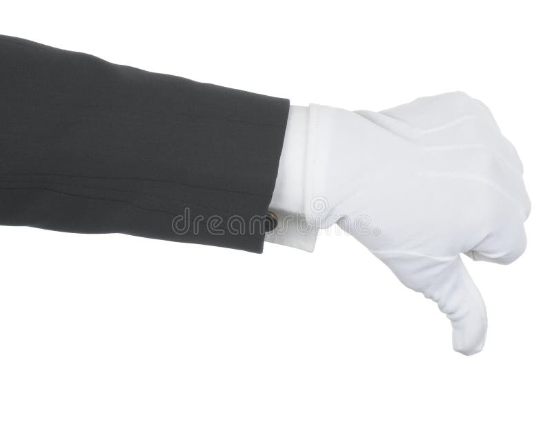 Butler Making Thumbs Down Gesture Stock Image - Image of jacket, male ...