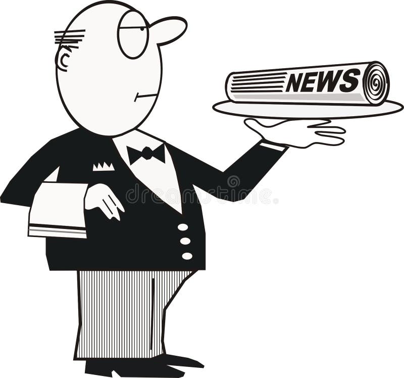 Butler Cartoon Stock Illustrations – 1,500 Butler Cartoon Stock ...