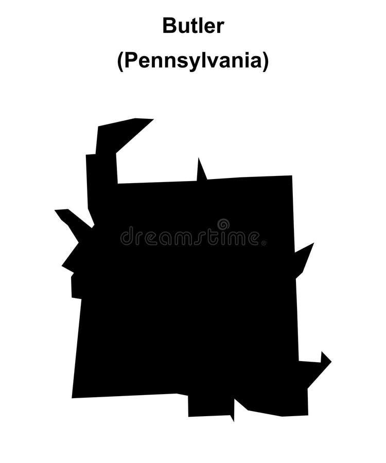 Butler outline map stock vector. Illustration of template - 357531902