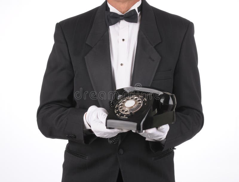 Butler with Hands Behind His Back Stock Photo - Image of formalwear ...