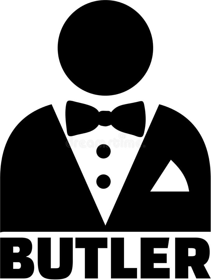 Butler pictogram vector stock vector. Illustration of isolated - 107094826