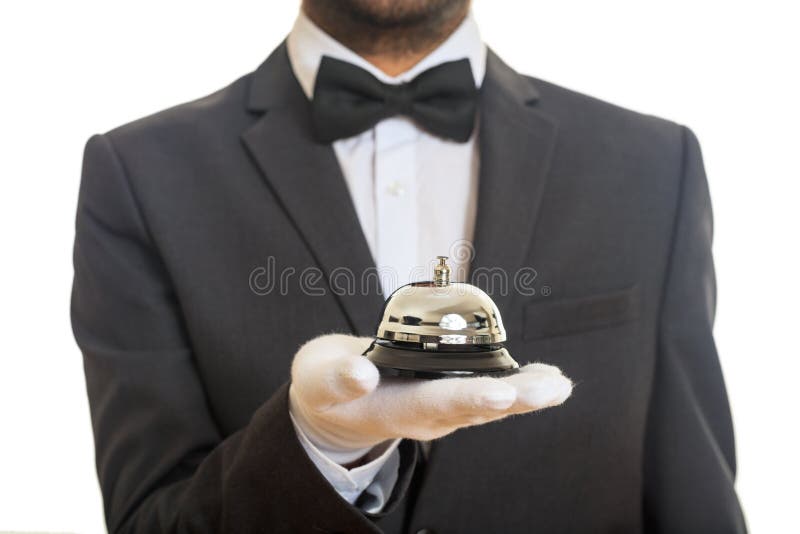 A Butler S Gloved Hand Holding a Silver Tray Stock Photo - Image of ...