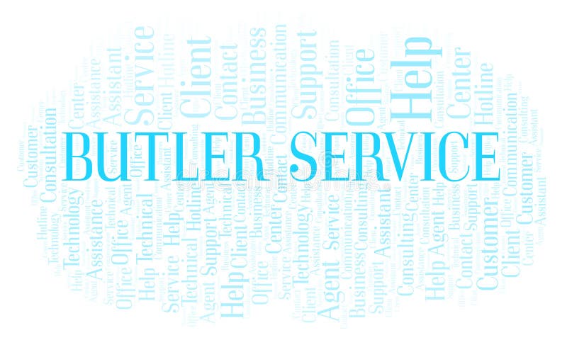 Butler Service word cloud. stock illustration. Illustration of ...