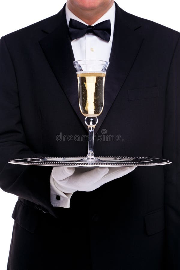 Butler and silver service stock image. Image of waiter - 12034577