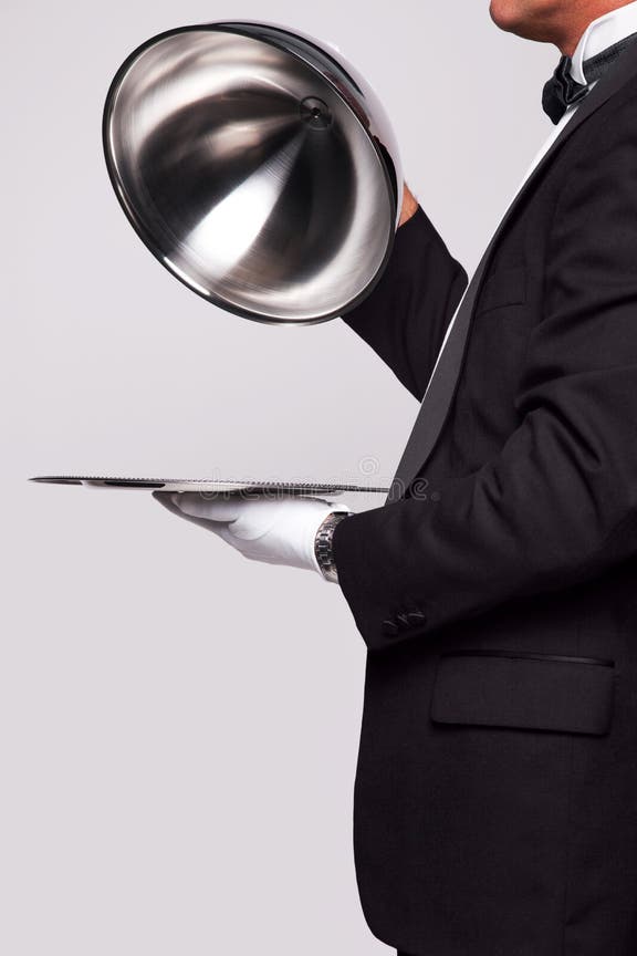 Butler and silver service stock image. Image of waiter - 12034577