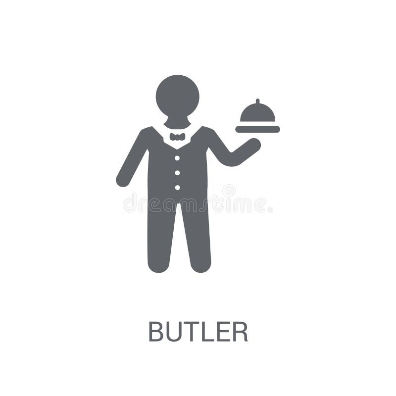 Butler symbol vektor illustrationer. Illustration av handske - 131194192