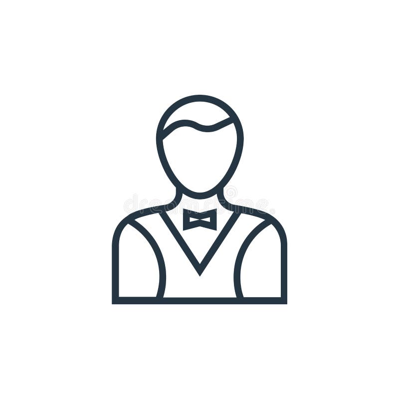 Butler Icon Vector From Profession Avatar Collection. Thin Line Butler ...