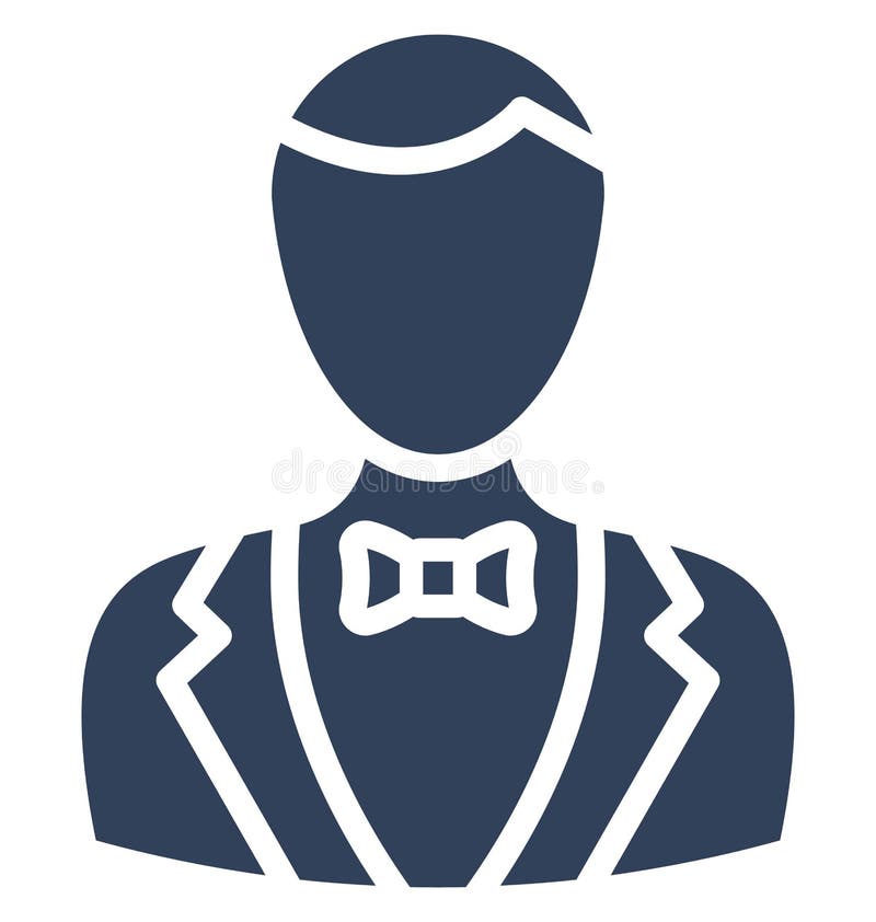 Butler Vector Icon Which Can Easily Modify or Edit Stock Vector ...