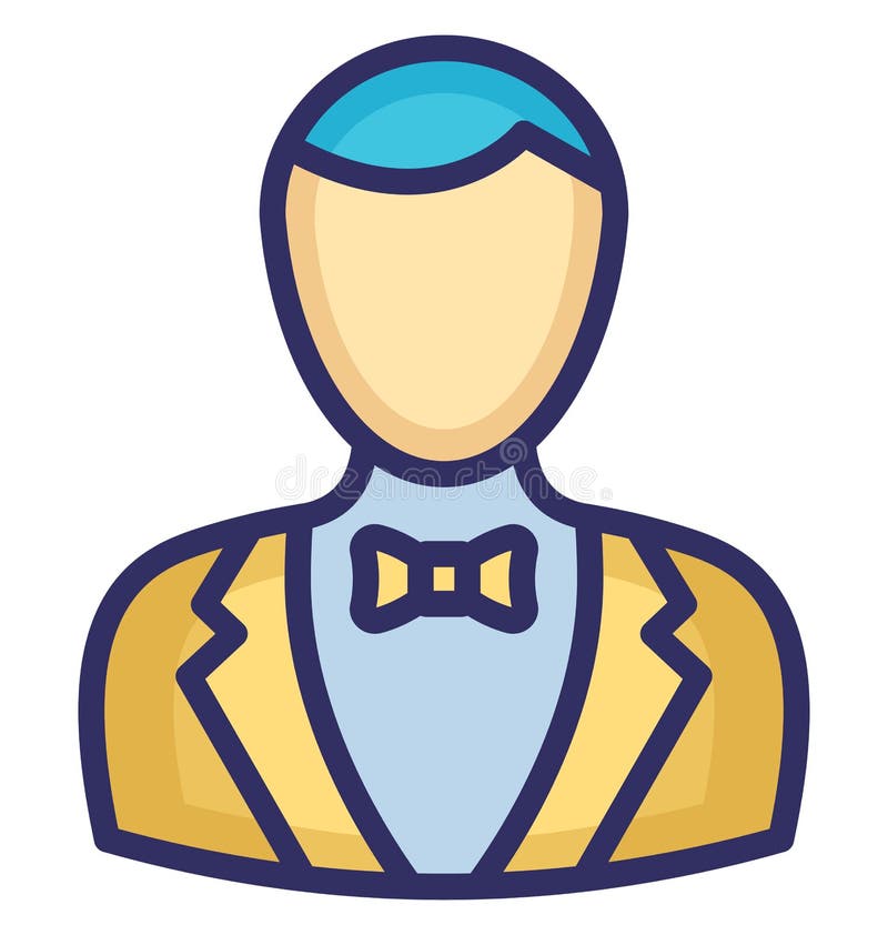 Butler Vetora Icon Que Pode Facilmente Alterar Ou Editar Ilustração do ...