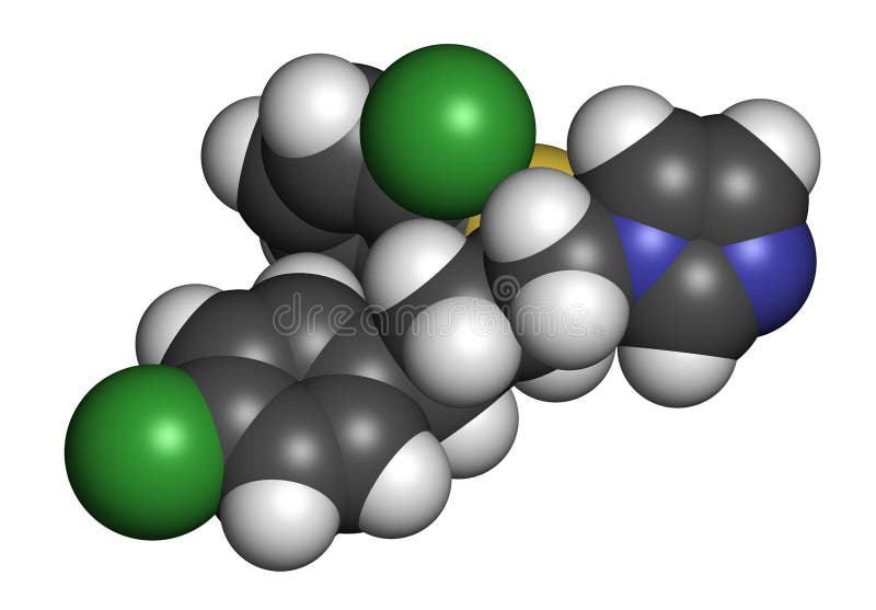Butoconazole Antifungal Drug Molecule. Skeletal Formula. Stock Vector ...