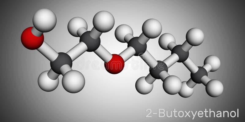 2-Butoxyethanol, Butoxyethanol Molecule. it is Primary Alcohol and ...