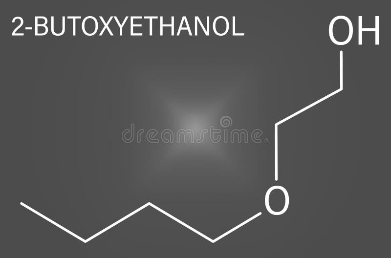 2-Butoxyethanol Molecule. Skeletal Formula. Stock Vector - Illustration ...
