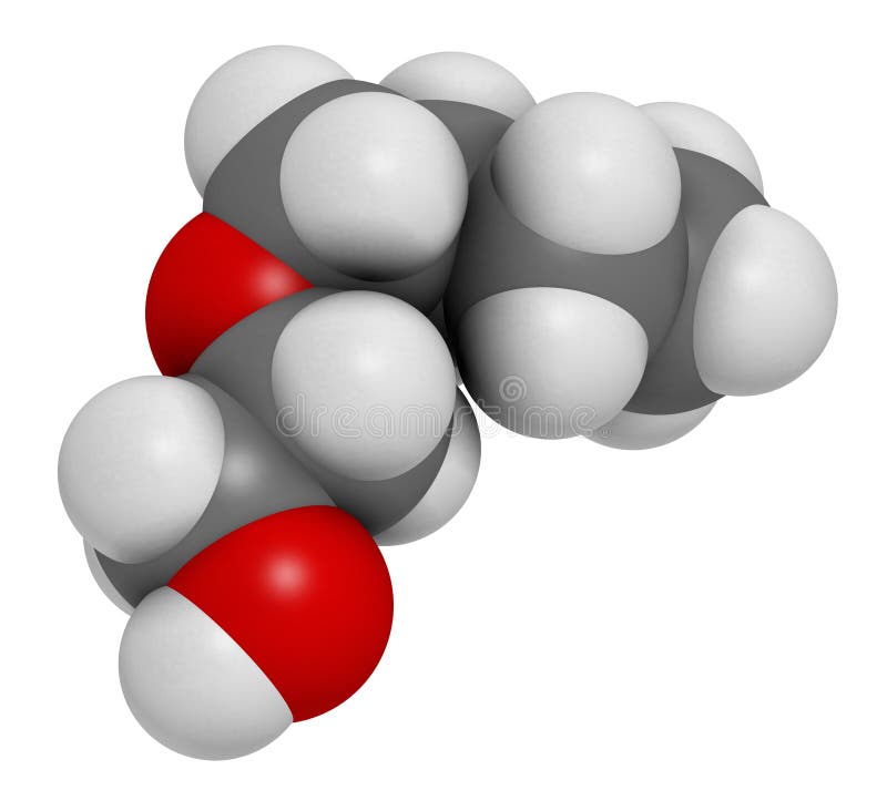 2-butoxyethanol Molecule. Stylized 2D Renderings and Conventional ...