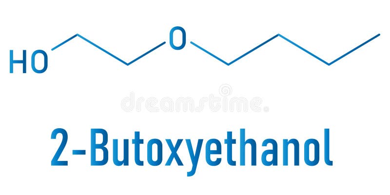2-Butoxyethanol Solvent and Surfactant Molecule. Skeletal Formula Stock ...
