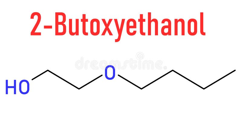 2-Butoxyethanol Molecule. Skeletal Formula. Stock Vector - Illustration ...