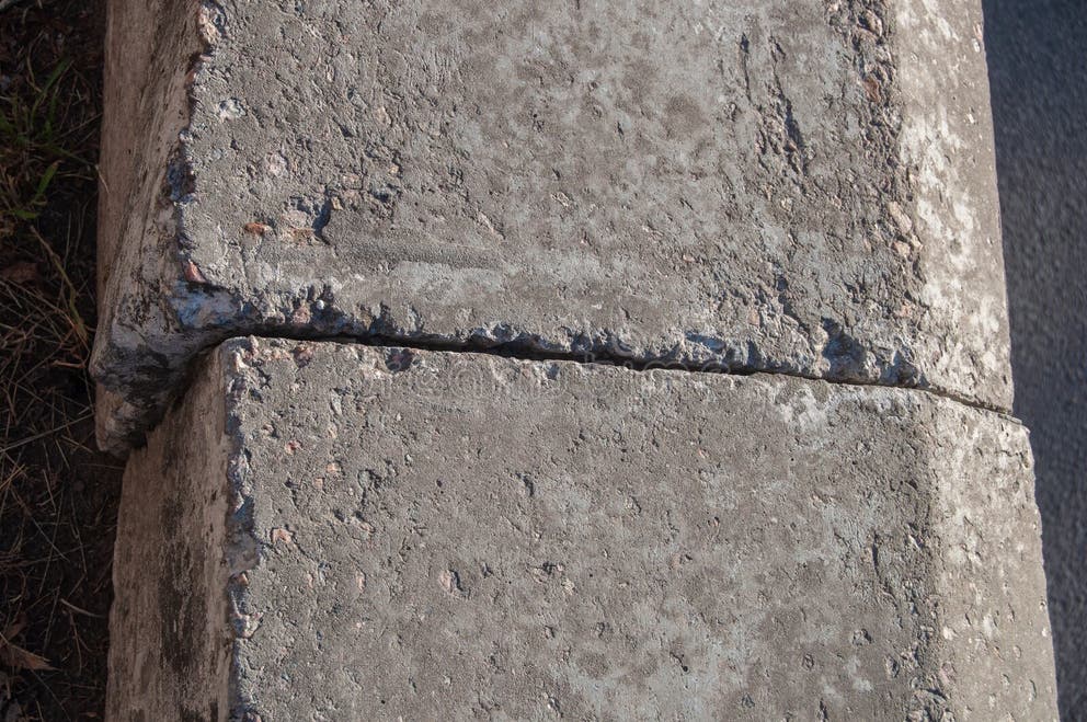 Joint between Two Concrete Blocks Stock Photo - Image of abstraction ...