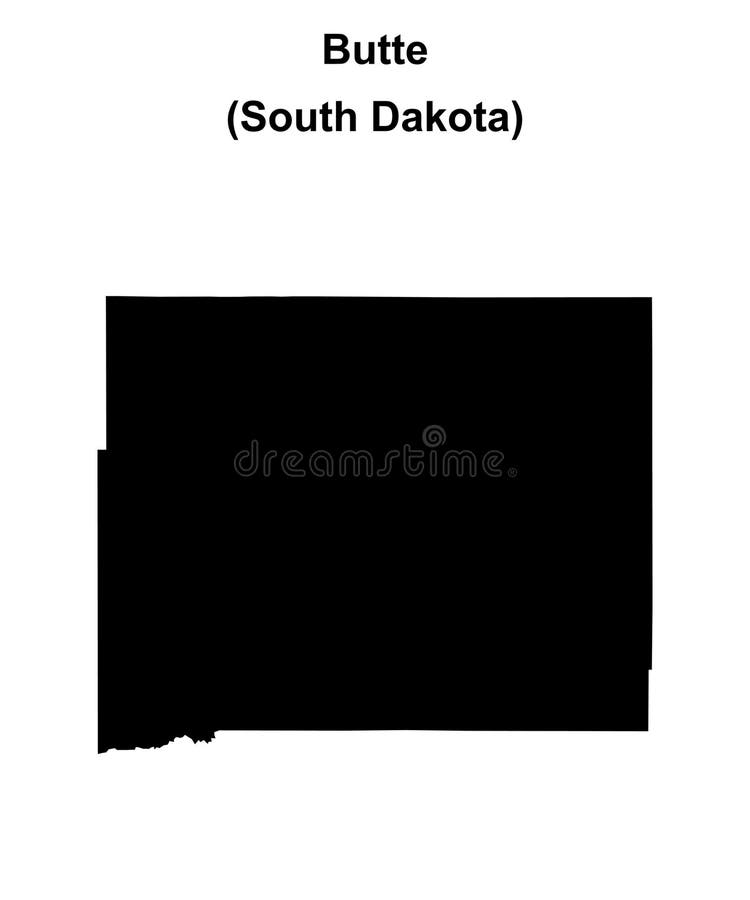Butte outline map stock vector. Illustration of isolated - 361758234