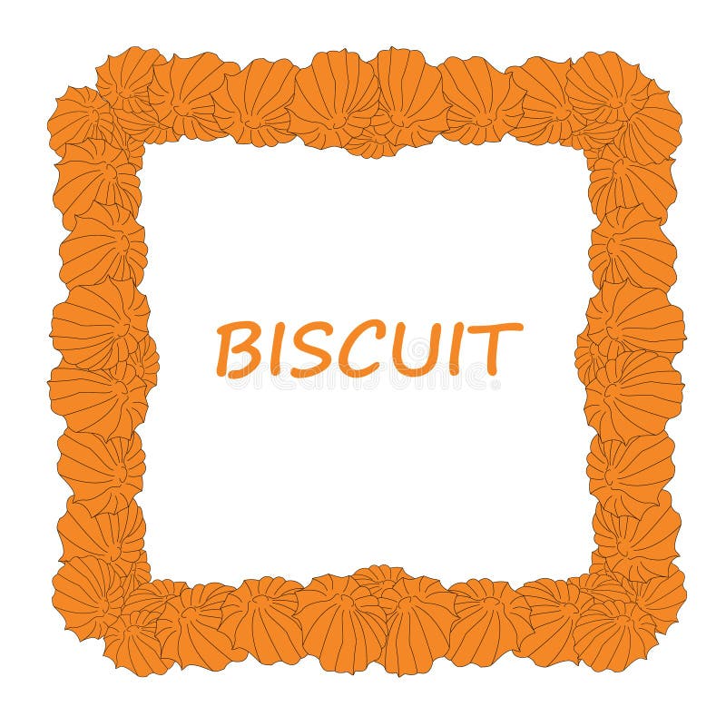 Butter biscuit frame stock vector. Illustration of isolated - 53466776