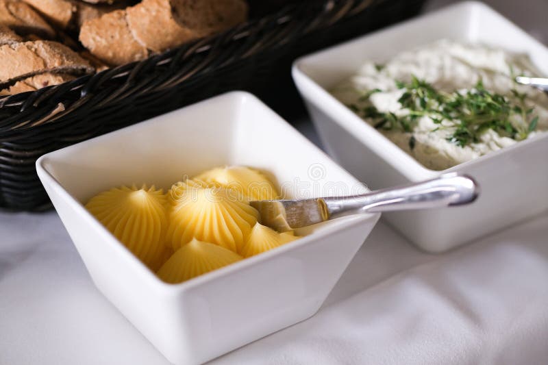 Butter stock image. Image of cream, herbs, bread, food - 376277341