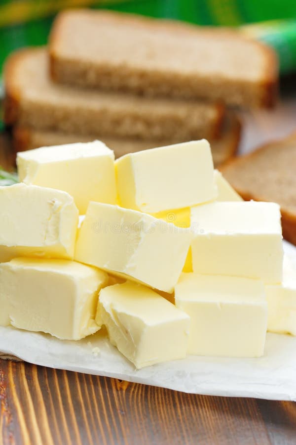 Butter and Bread on the Table Stock Image - Image of bread, fatty: 71579253