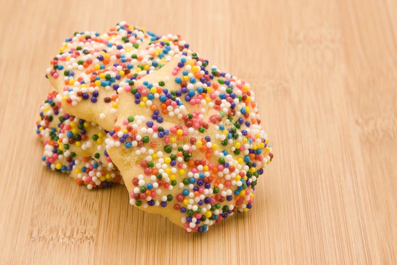 Butter Cookies Decorated with Sprinkles Stock Image - Image of ...