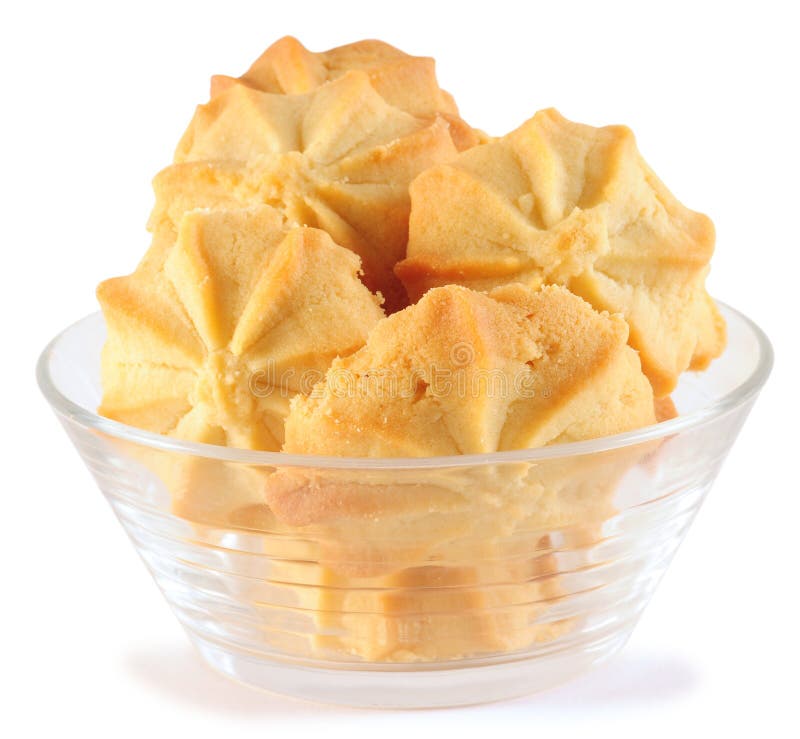 Butter cookies. Isolated stock photo. Image of food, fresh - 13344908