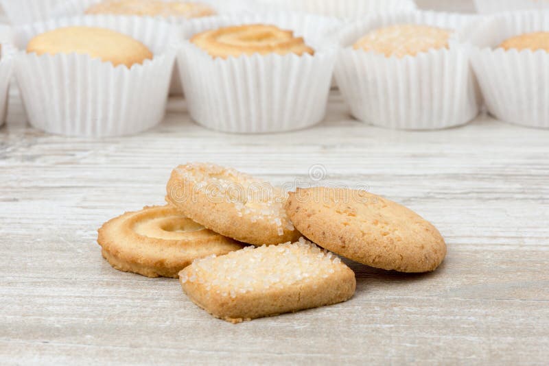 Butter Cookies in Paper Packaging Stock Photo - Image of food, cereal ...