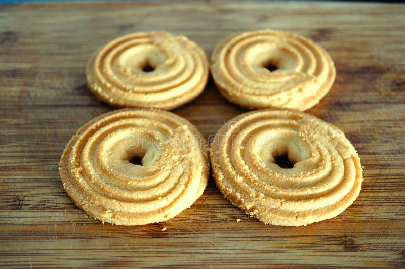 Butter cookies stock image. Image of dessert, wooden - 39153351