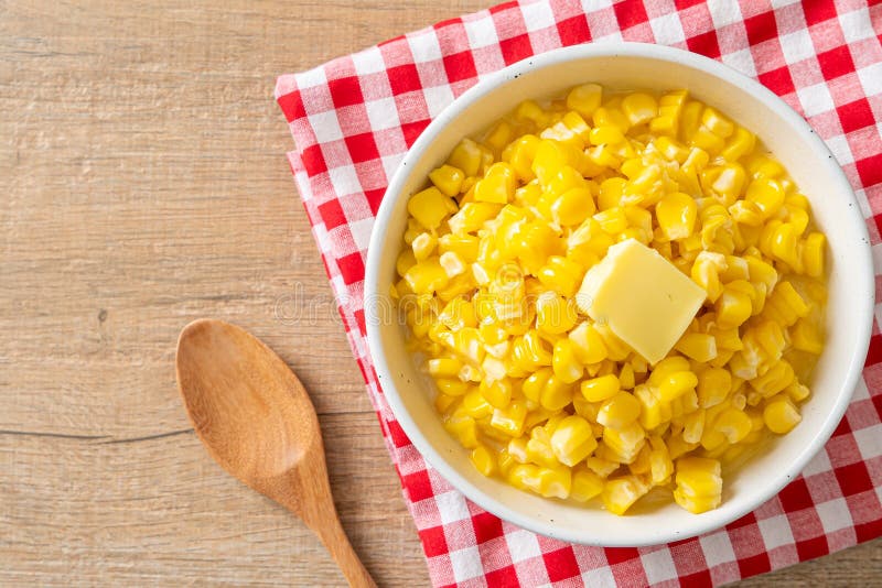 Butter corn or Sweet corn stock image. Image of cooked - 244456341