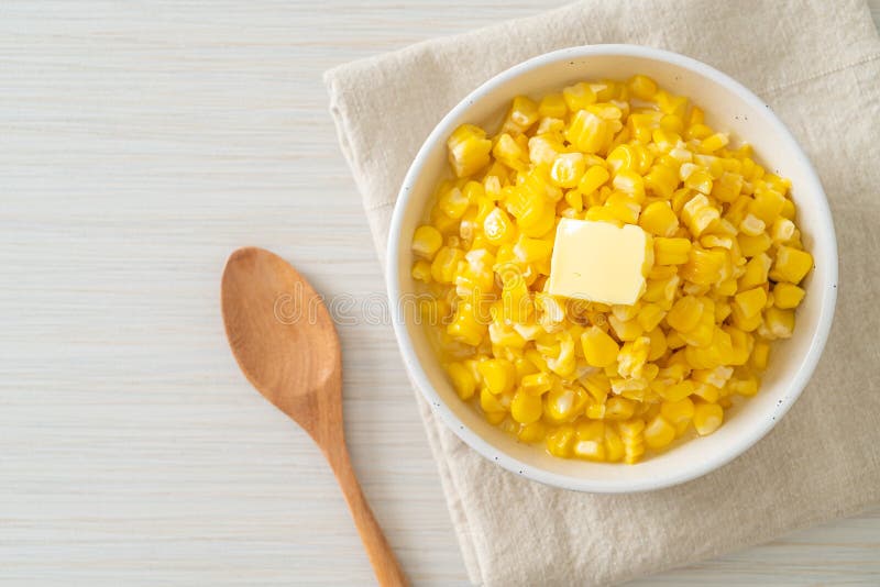 Butter corn or Sweet corn stock image. Image of seasonal - 253779041