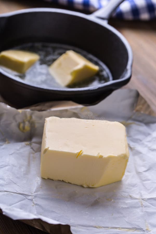 Butter. Fresh Butter on the Kitchen Table Stock Photo - Image of ...