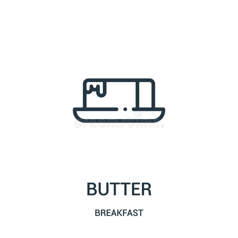 Butter Icon Vector from Breakfast Collection. Thin Line Butter Outline ...