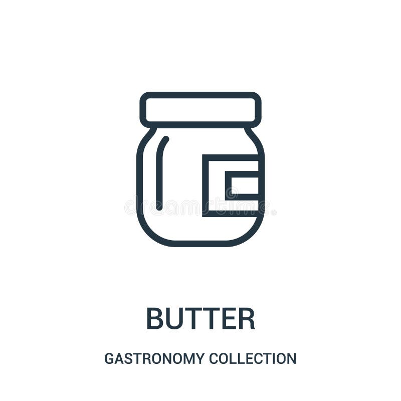 Butter Icon Vector from Gastronomy Collection Collection. Thin Line ...